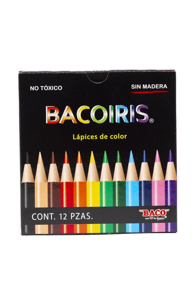 LAPICES DE COLOR BACO CORTOS 12 COLORES | MAYC Suministros
